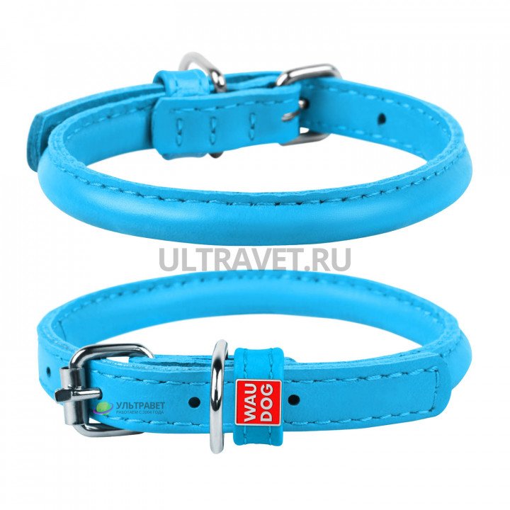 Ошейник WAUDOG Glamour круглый для длинношерстных собак, синий купить ...